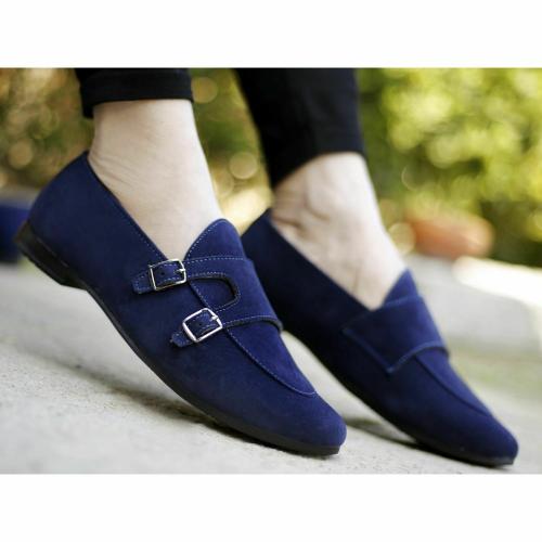 Buy Golden Lion Loafers Men Formal Shoes |Casual Suede, Black Blue ...