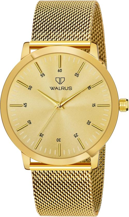 Buy Walrus Analog Gold Dial Gold Strap Watch For Men Online at Best ...