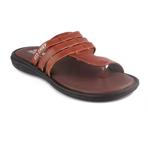Buy Red Chief Men's Tan Leather Slippers Online at Best Prices in India ...