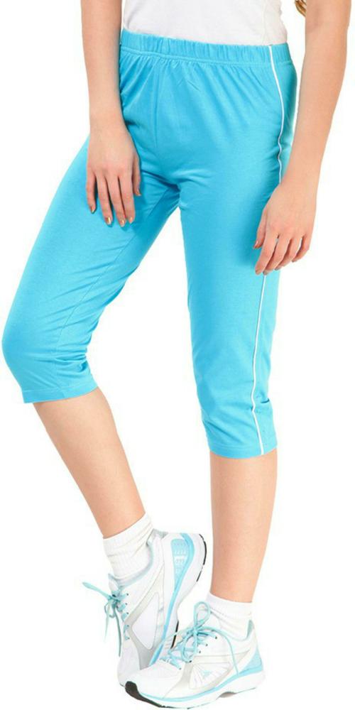 Buy Espresso Women Light Blue Capris Pack of 1 (XL) Online at Best ...