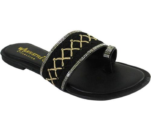 Buy Walk-N-Style Collection Women Flats Sandal - 5 (Black) Online at ...