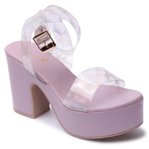 Buy Longwalk Women Lavender Purple Heeled Sandals Online at Best Prices ...