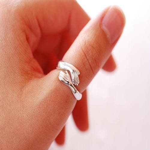 Buy ARZONAI " Love Hugging Hand Stackable Ring, Love Hug Rings, Couple ...
