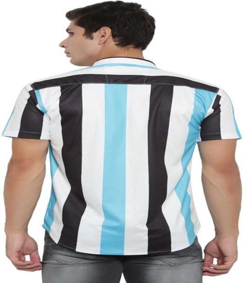 Buy Welcron Creation FIROZI BLACK PATTA MEN'S PRINTED SHIRT Online at ...