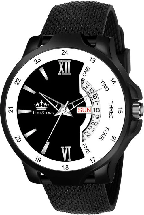 Buy LIMESTONE Analog Black Dial Black Strap Watch For Men (LS2909) Online at Best Prices in ...