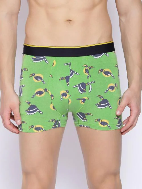 Buy Bummer Chill Bill Green Printed Modal Trunks for Men Online at Best ...