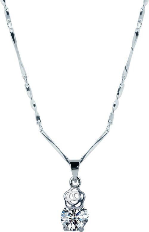 Buy Silver Shine Silver-Plated Metal Chain With Pendant (Women) Online ...