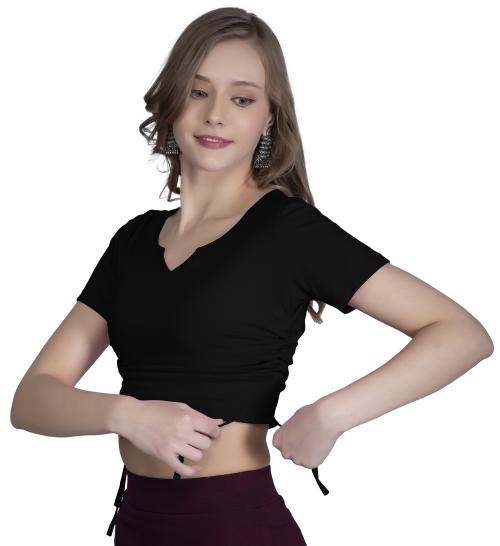 Buy THE BLAZZE A4020 Women's Cotton V Notch Neck Half Sleeves ...