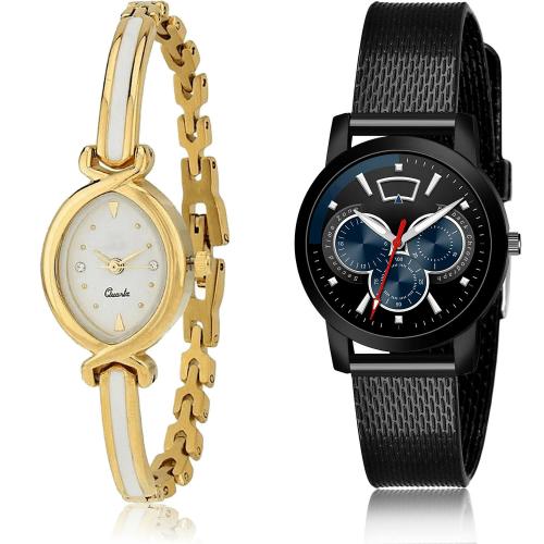 Buy NIKOLA New Quartz Stainless Steel Gold And Black Colour Analog ...