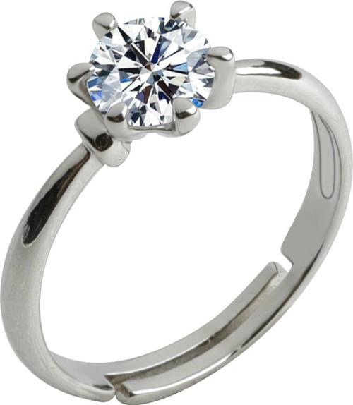 Buy Silver Shine Silver Alloy, Crystal, Metal, Silver Ring For Women ...