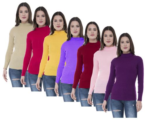 Buy IndiWeaves Women Woollen Warm Full Sleeves High Neck Skivvy (Pack ...