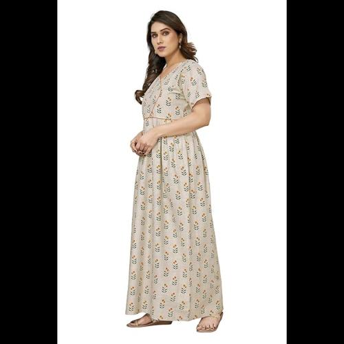 Buy TANESH Ladies Printed Cotton Nightgown Online at Best Prices in ...