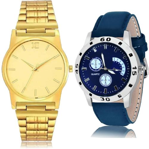 Buy NEUTRON Contemporary Formal Chain And Sports Gold And Blue Colour ...