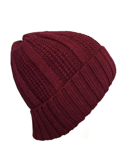 Buy Gajraj Unisex Maroon Woolen Skull Cap with Fur Lining Online at ...