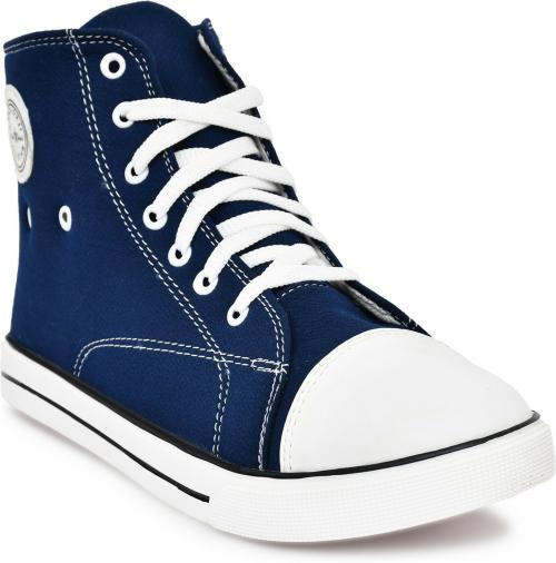 Buy OZJI Premium Fabric High top Flats Sole Casual Shoes For Men (Green ...