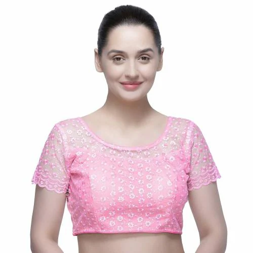 Buy PINK FLORAL NET BLOUSE Online at Best Prices in India - JioMart.