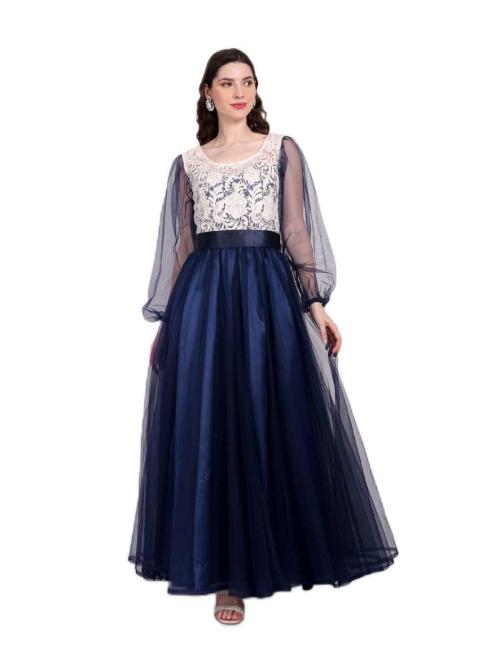 Buy TILISM Girls Navy Blue Gown Frock Online at Best Prices in India ...