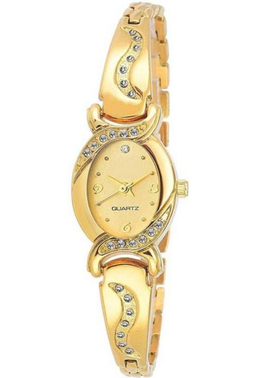 Buy JAPAN SHOP Analog Gold Dial Gold Strap Watch For Women Online at ...