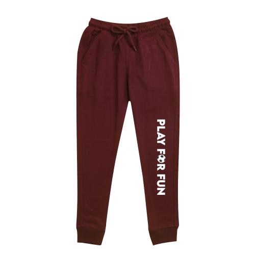 Buy Nusyl Burgandy text printed kids unisex Track pants Online at Best ...