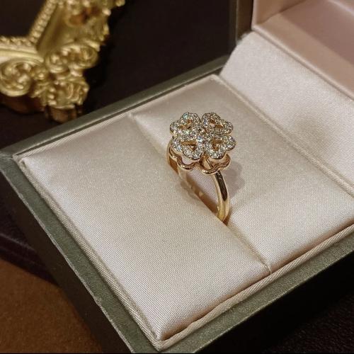 Buy ARZONAI Vintage Rotatable Zircon Windmill Open Ring For Women Metal ...