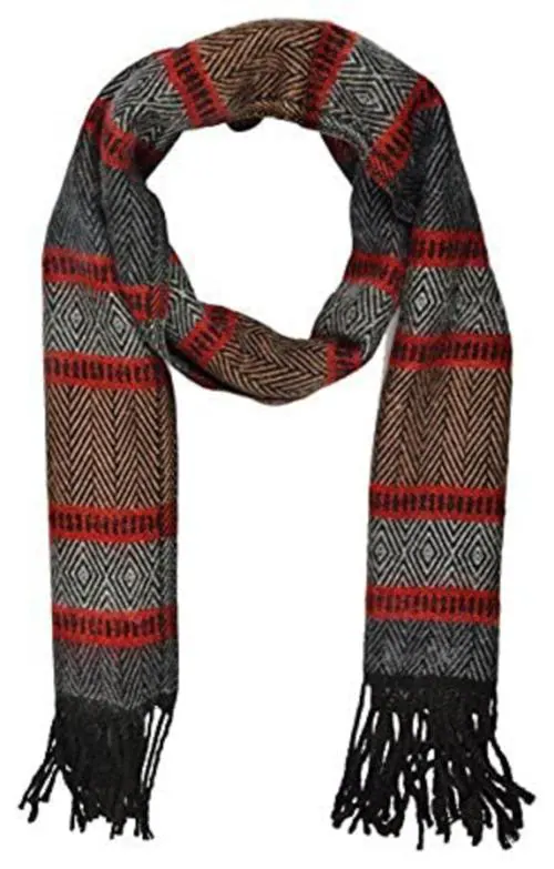 Buy Yarnsmith & Scarves Men And Women Multicolor Acrylic Casual Wear ...