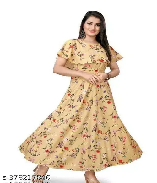 Buy PRIJHON Stylish Trendy Fashionable Attire Frocks | College Party ...