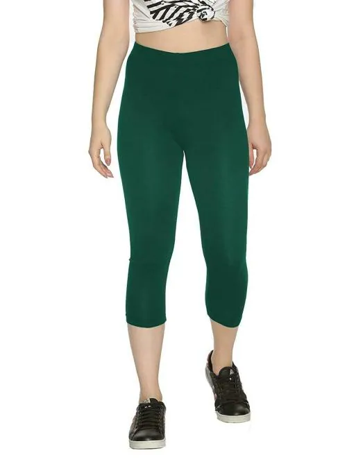 Buy Alphabet Women Forest Green Solid Viscose Leggings (XXL) Online at Best Prices in India ...