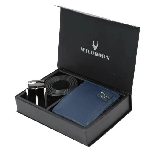 Buy Wildhorn Men Blue Wallet Combo Set Online at Best Prices in India ...