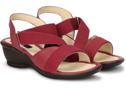 Buy DYMO's Trendy & Comfortable Red Heel Sandals For Women Online at ...