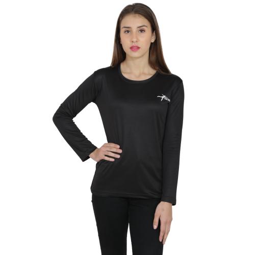 Buy BEMEE Black Full Sleeves Round Neck Tshirt for Girl's and Women's ...