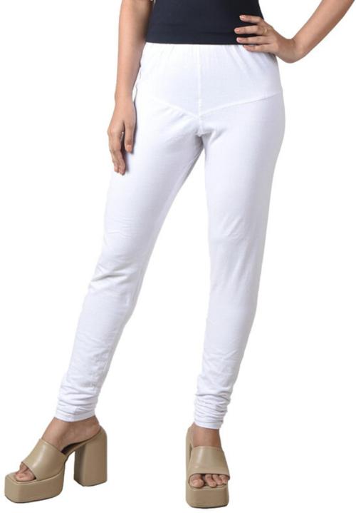 Buy MOG TRENDS Women White Solid Cotton Blend Churidar Western Wear ...