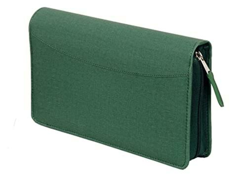 Buy Sukeshcraft Fabric Green Polyurethane Multiple Cheque Book Holder ...