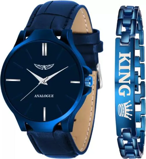 Buy ANALOGUE Blue Dial and Strap Analog Watch with Bracelet for Men ...