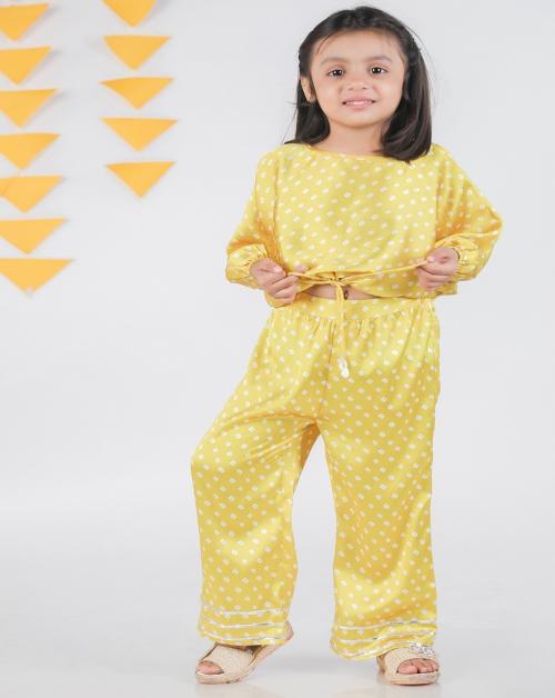Buy Budding Bees 2pcs Golden Aura Yellow Top and Trousers Set-lamon ...