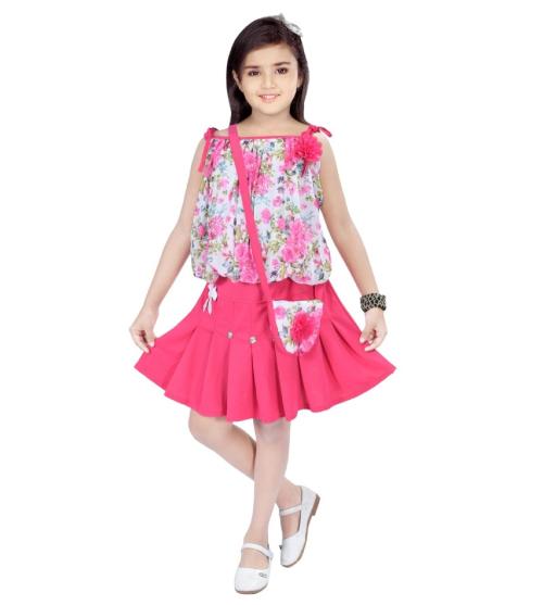Buy RIDA DRESSES for Girls Full Length Frocks, Cotton Blend,printed ...