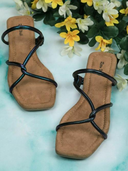 Buy RetroWalk Multicolor stylist Flat Sandals for Women Online at Best ...