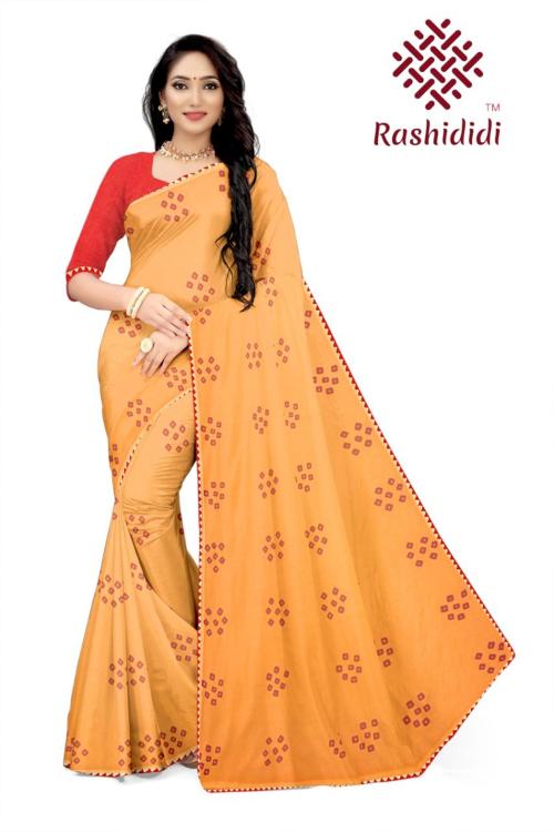 Buy Rashididi Women Multicolor Printed Georgette, Polyester Bandhani ...