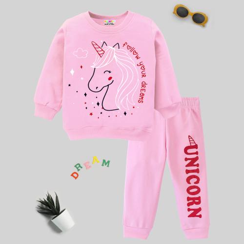 Buy KUCHIPOO Baby Girl Winterwear Sweatshirt and Trackpant Set (KUC ...