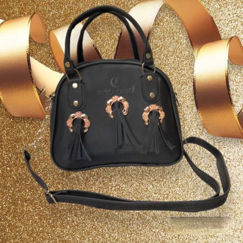Buy Qurba choice sling bag for women trendy (black) Online at Best ...