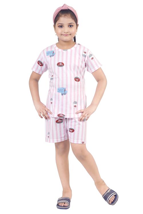 Buy Burbn Girls Printed Cotton Nightsuit set Online at Best Prices in ...