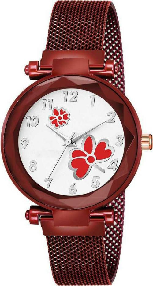Buy Miss Perfect Analog White Dial Red Strap Wrist Watch for Women ...