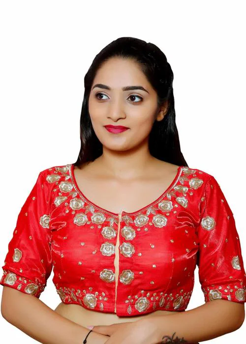 Buy Neonshy Women Red Readymade Saree Blouse Online at Best Prices in ...