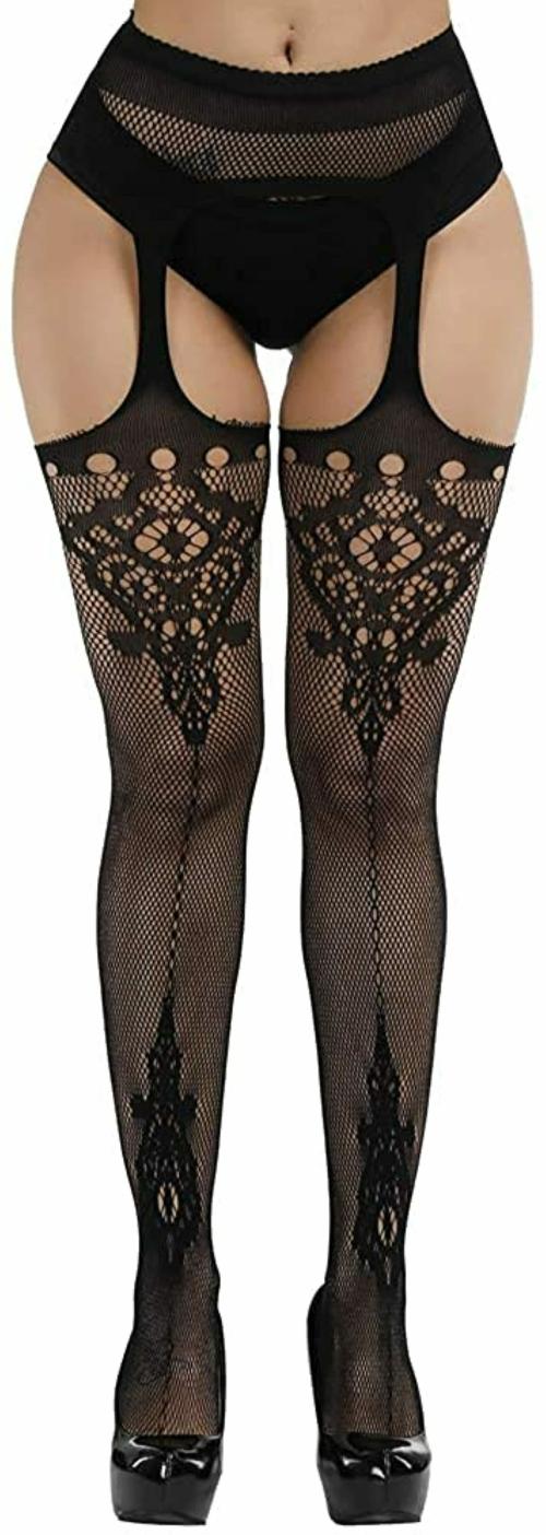 Buy ogimi - ohh Give me Women's Sheer Fishnet Lower Bodystocking (Design 6) Online at Best ...