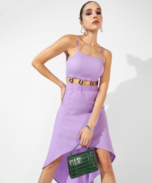 Buy Campus Sutra Women's Lavender Solid Cutout Dress Online at Best Prices in India - JioMart.