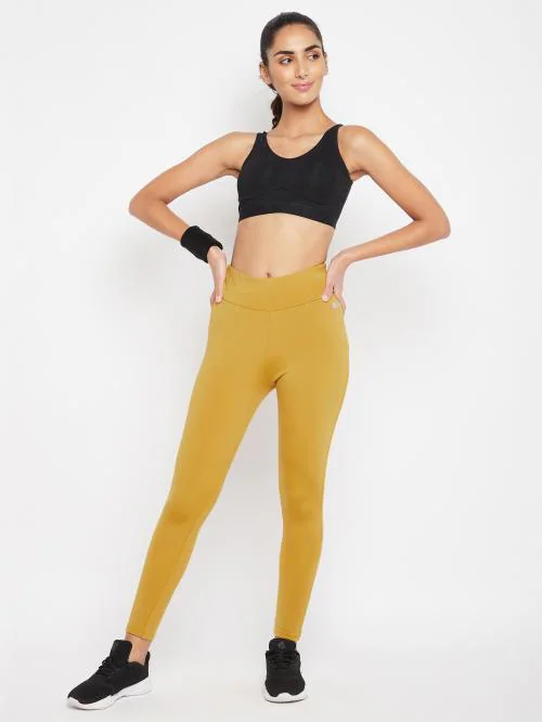 Buy Clovia Women's Yellow Solid Poly-Spandex Tights Online at Best Prices in India - JioMart.