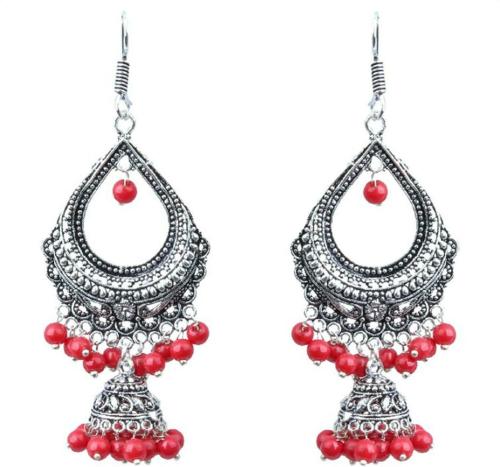 Buy Waama Jewels Pearl Gold-Plated Brass Drops And Danglers Red For Women Online at Best Prices ...