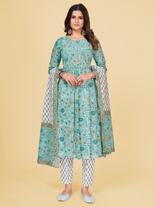 Buy Avsar Cotton Trending Kurti With Pant & Dupatta Set For Women-3XL ...