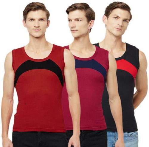 Buy T.T. Men Colorblock Pack of 3 Vest Online at Best Prices in India ...