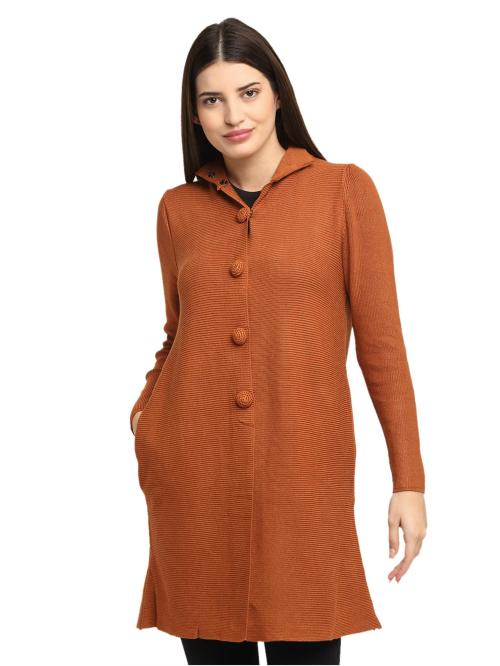 Buy Global Republic Women Gold Solid Knit Coat 16692 Online at Best Prices in India - JioMart.