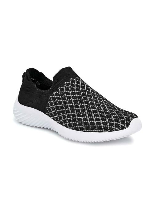 Buy Bucik Men's Black Mesh Slip-On Running Sports Shoes Online at Best ...